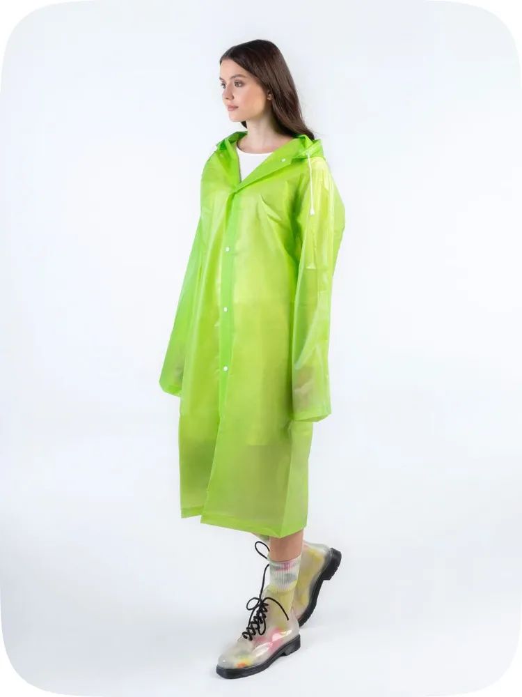 Дождевик женский Funfur raincoat1 зелёный