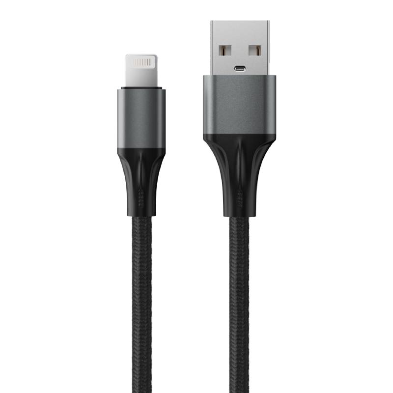 Кабель USB-Lighting Accesstyle AL24-F200M-Black 2 м черный