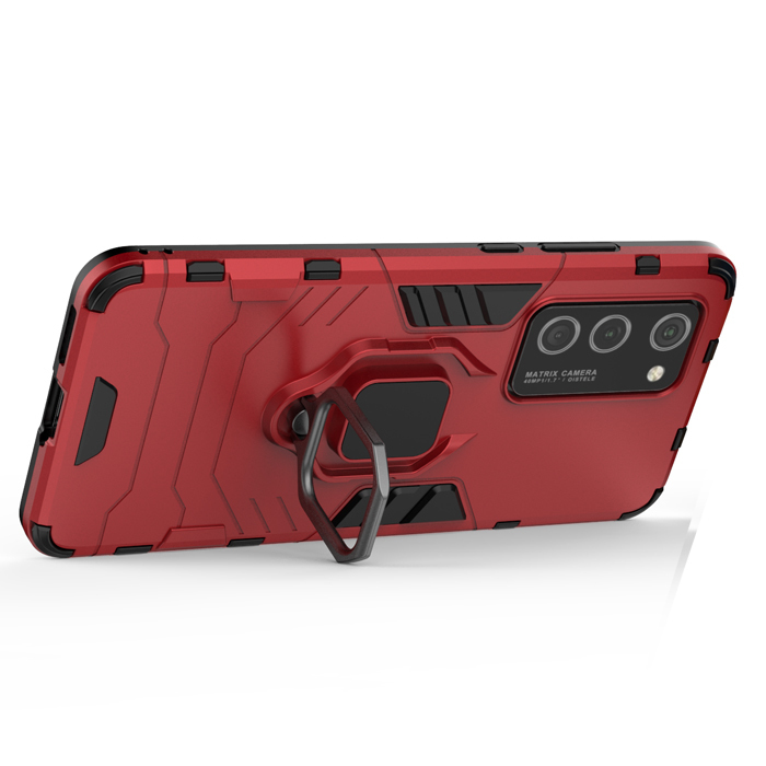 Противоударный чехол с кольцом Panther Case для Huawei P40 Pro (красный)