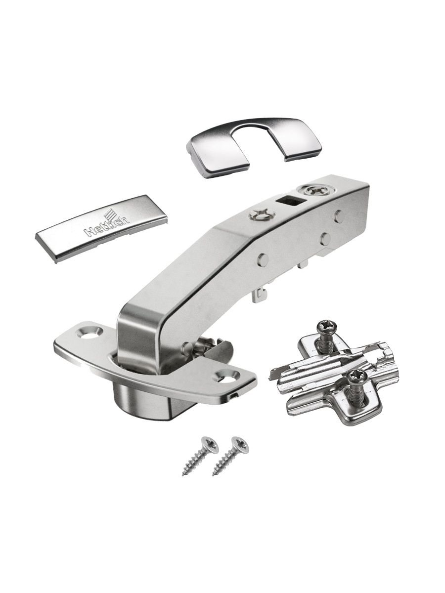 Комплект петли мебельной вкладной HETTICH Sensys 8639I, цвет никель