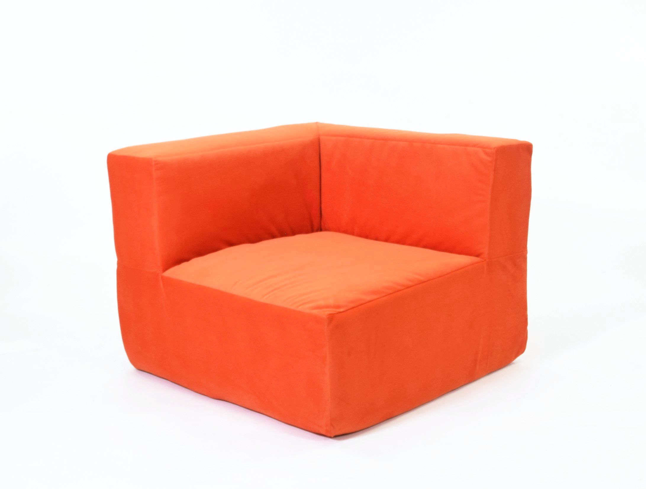 Кресло диван угловое модульное FREEFORM ТЕТРИС 30 поролон велюр. Оранжевый