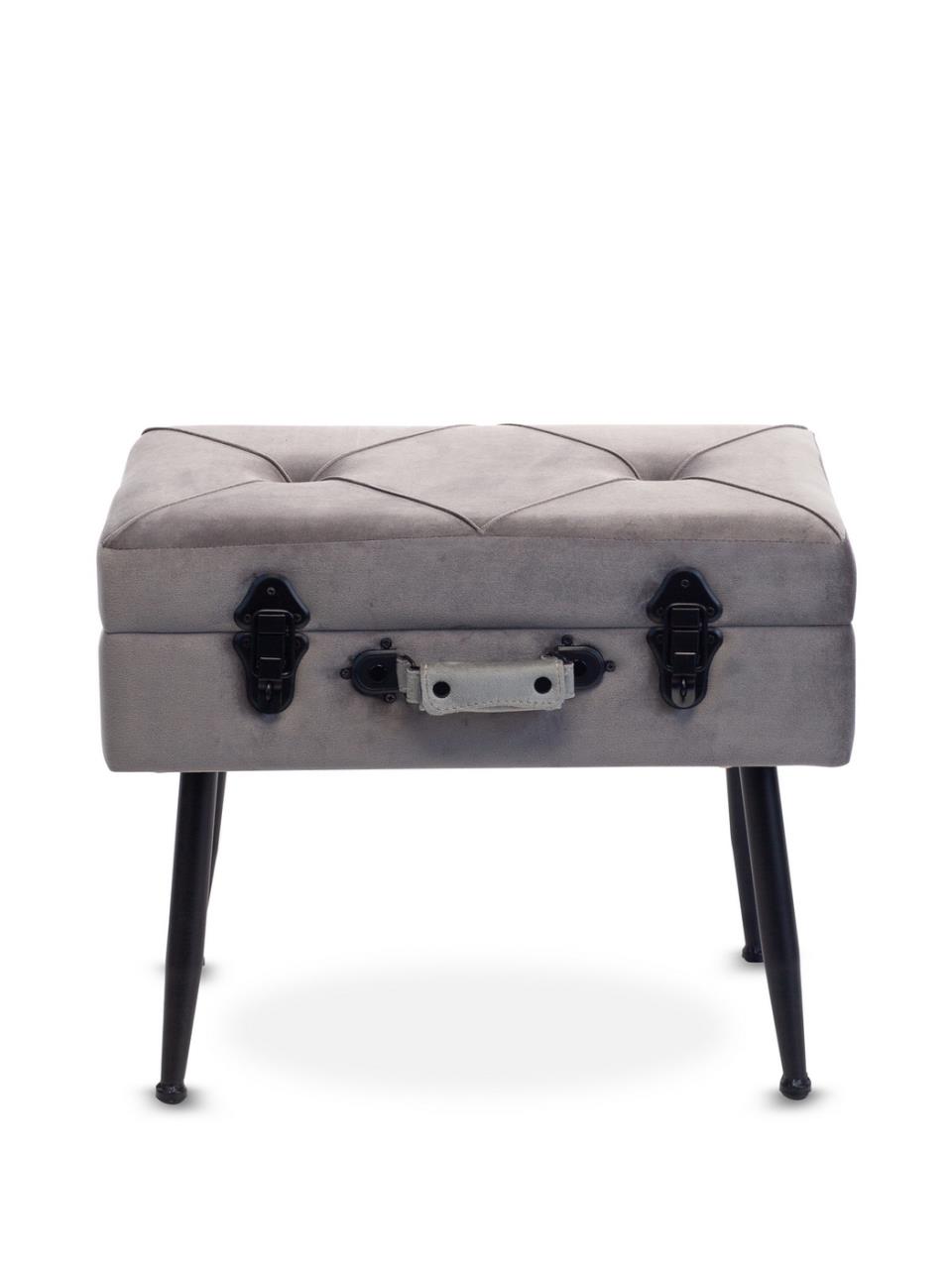Банкетка с ящиком для хранения Bergen Small (серый)