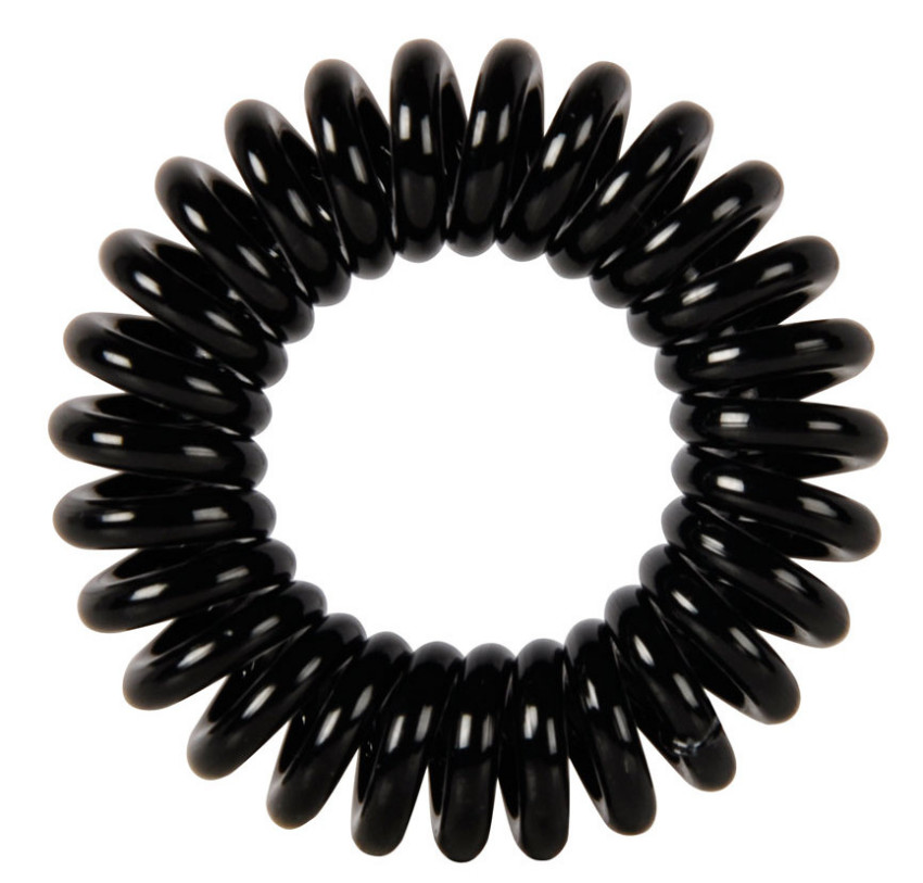 Резинки для волос Dewal Beauty "Пружинка", черный (3 штуки)