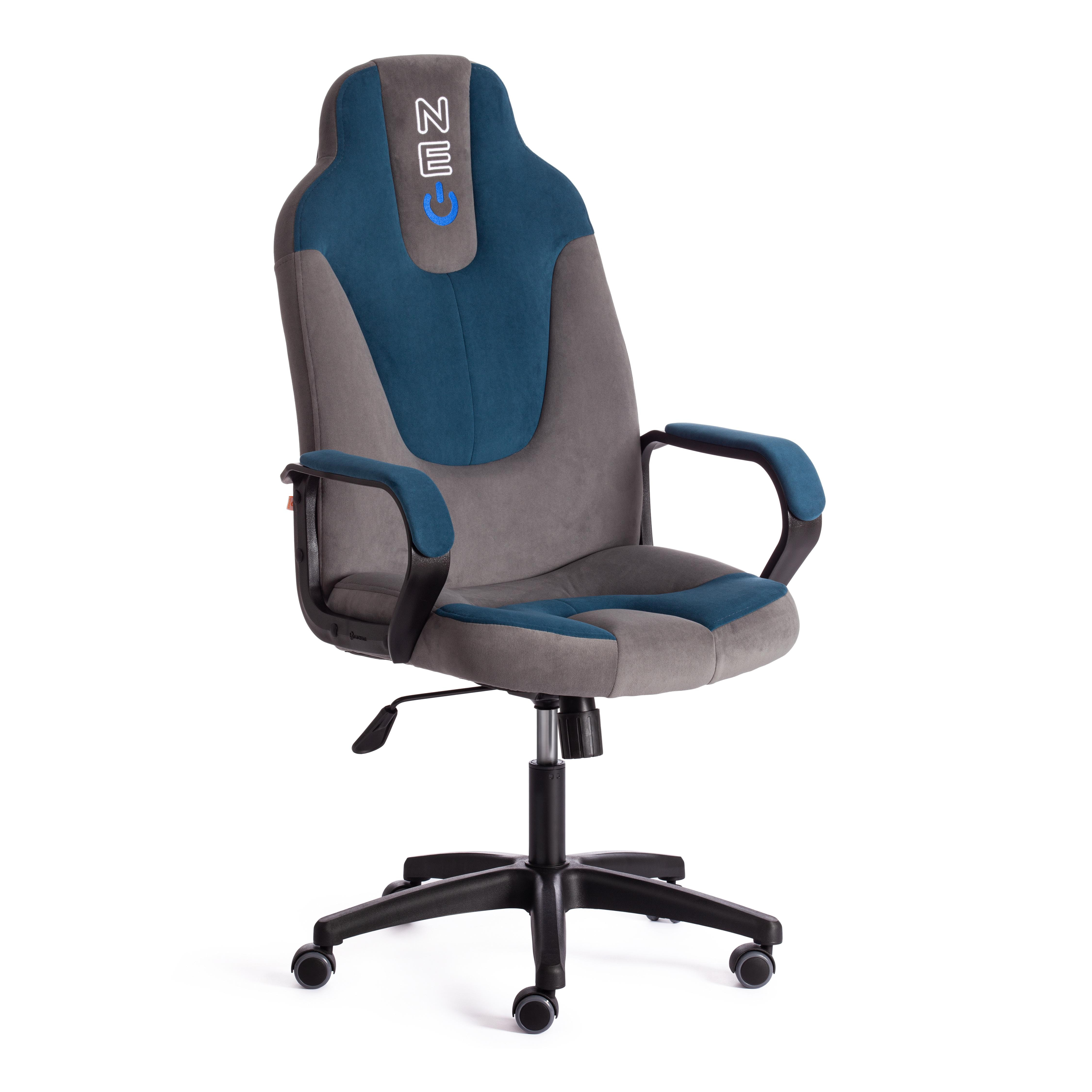 Кресло компьютерное TetChair NEO 2 (22), флок, серо синий