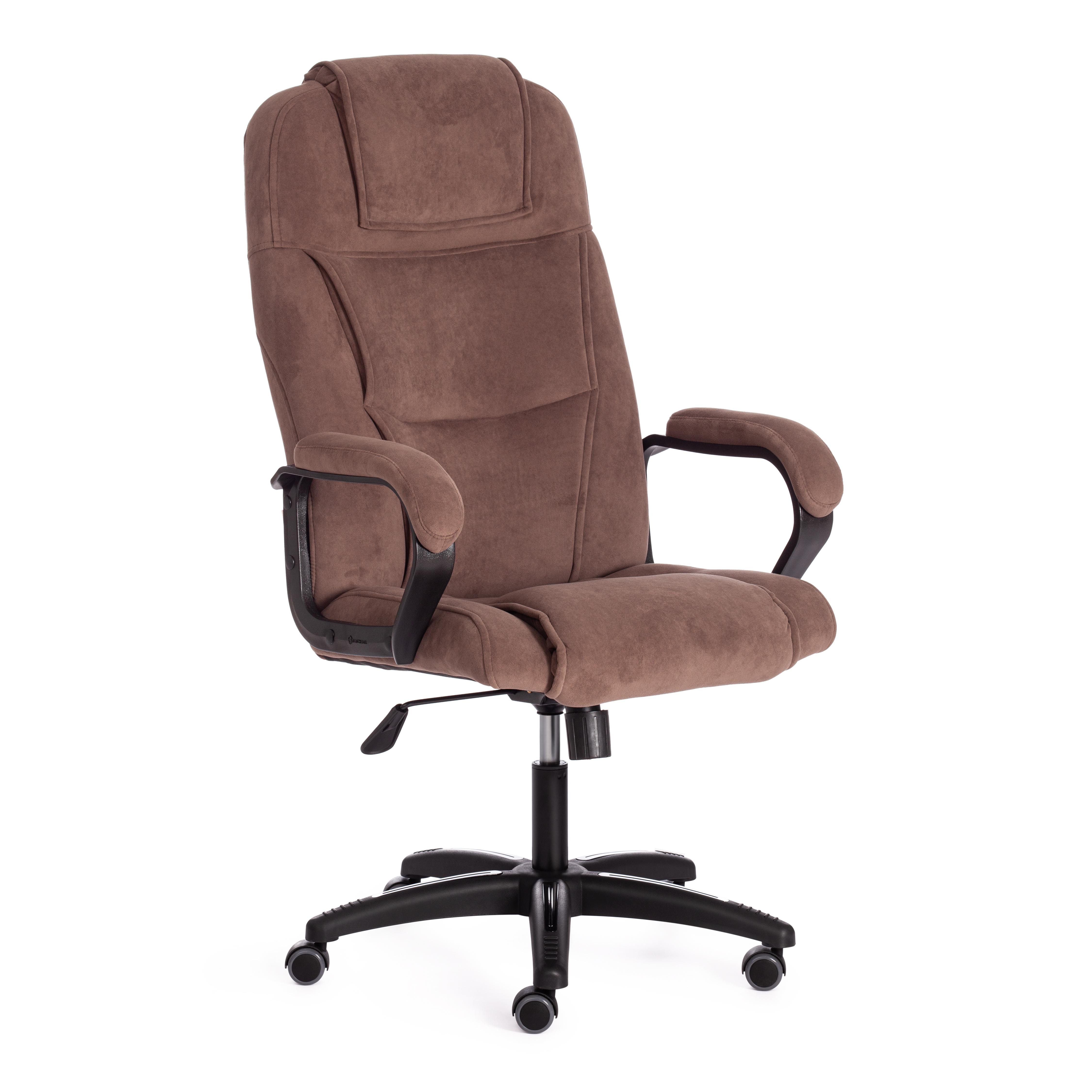 Кресло компьютерное TetChair BERGAMO 22, флок , коричневый