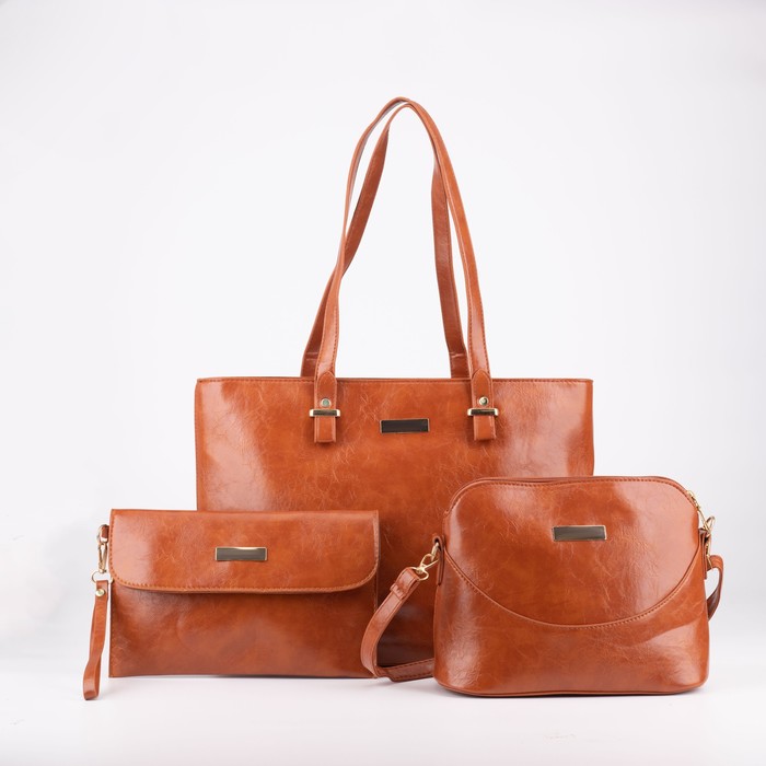 Комплект сумок женский NoBrand 7435513, коричневый