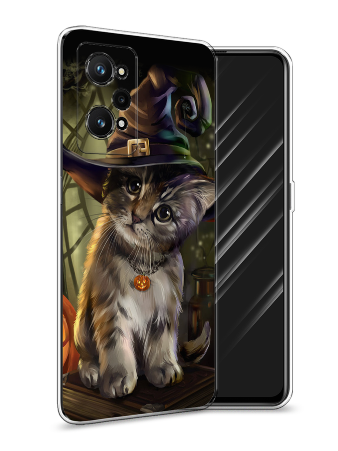 Чехол Awog на Realme GT Neo 3T "Кот на Хэллоуин"