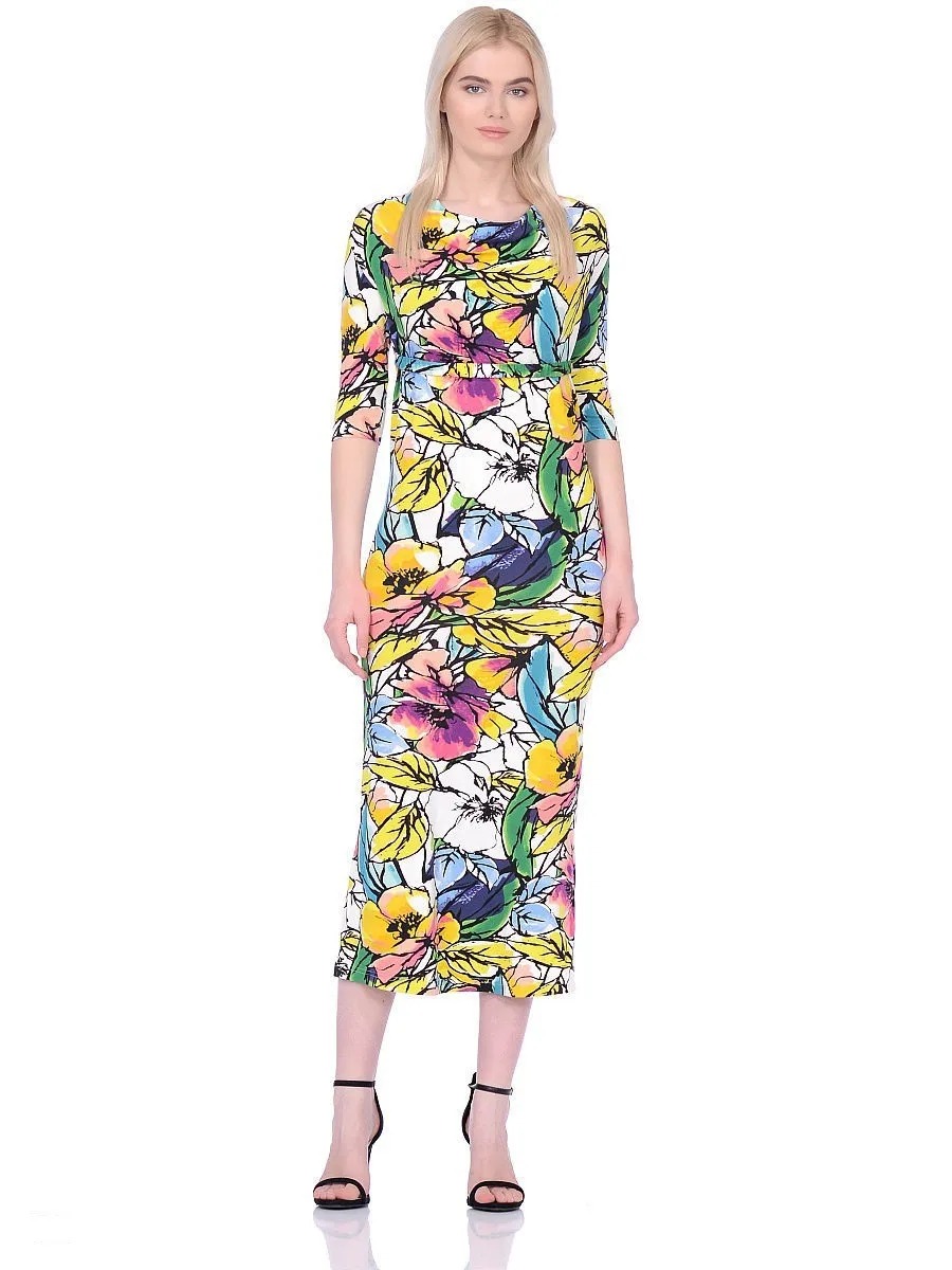 Платье женское La Fleuriss F3-3018S-76 разноцветное 36