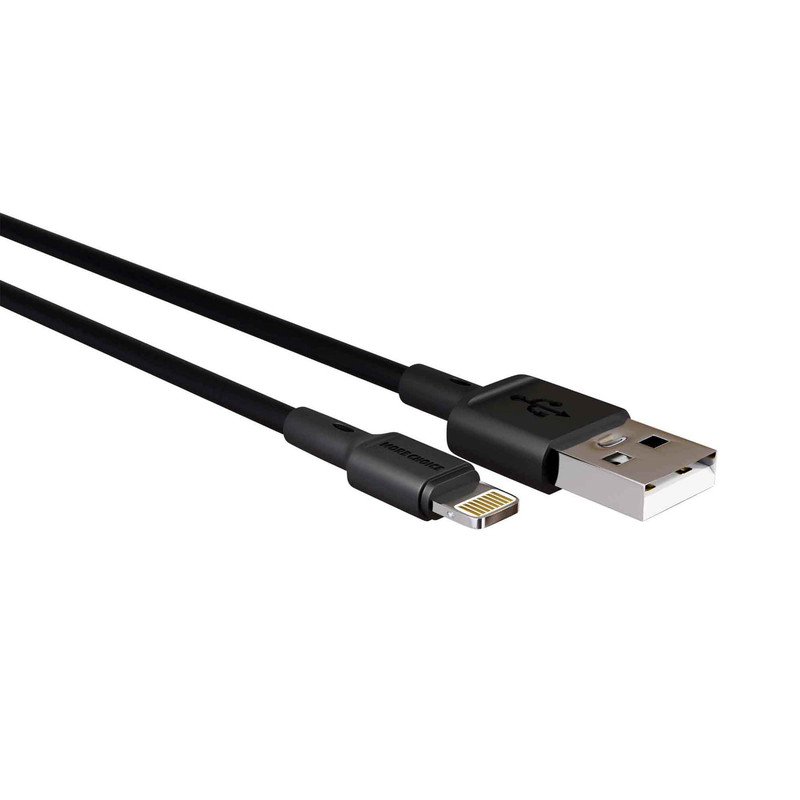 Дата-кабель USB 2.0A для Lightning 8-pin More choice K14i TPE 0.25м Black