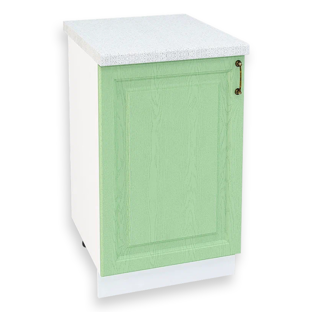 Шкаф кухонный напольный, Сурская мебель, Ницца, 591598, белый/дуб оливковый