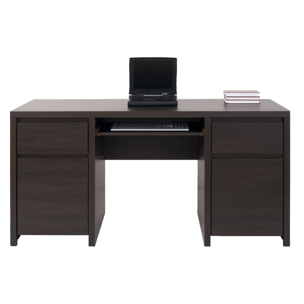 Письменный стол QualisMebel Модерн 2, 150х60х75 см, венге