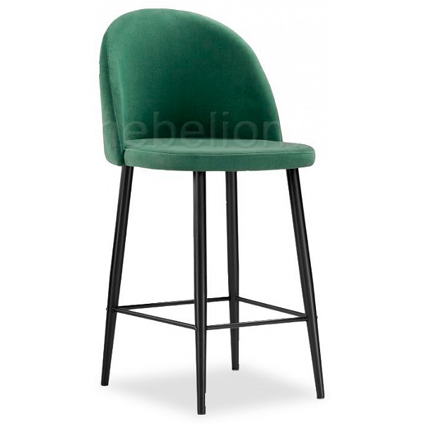 Барный стул Woodville Амизуре WO_459858, черный/зеленый
