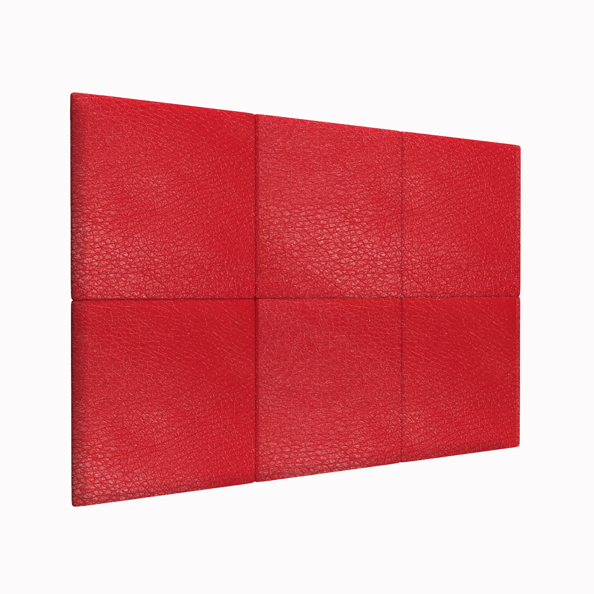 Мягкое изголовье кровати Eco Leather Red 50х50 см 1 шт.