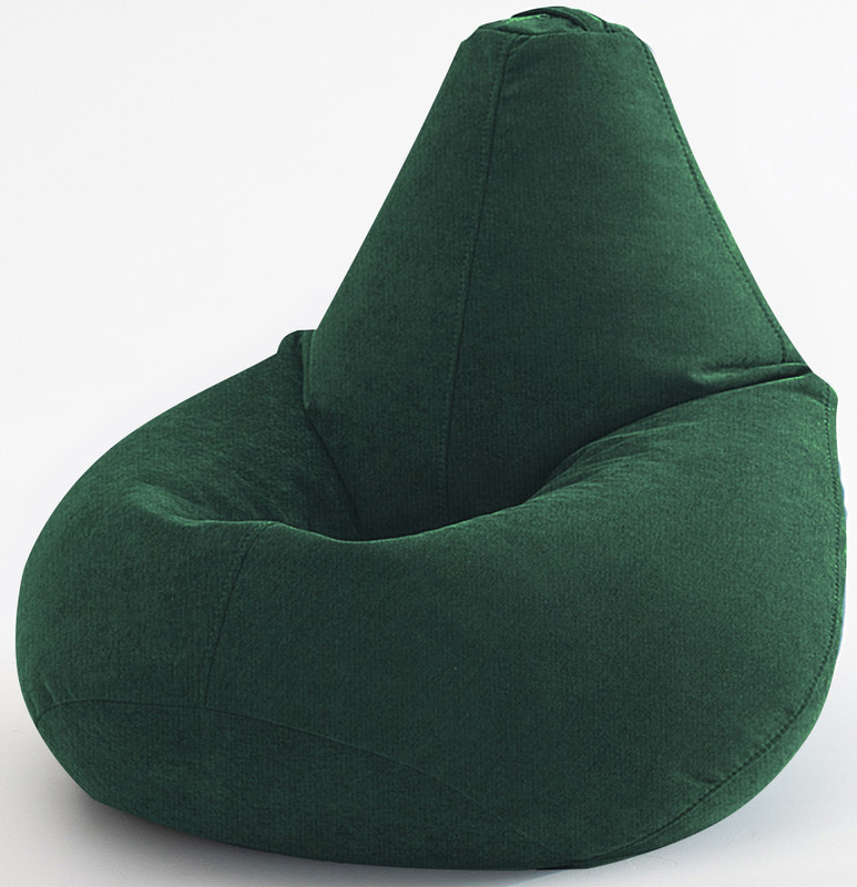 Кресло-мешок груша XXXL Стандарт, велюр, зеленый