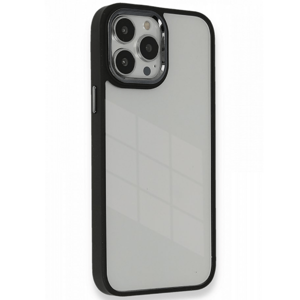 Чехол iPhone 13 Pro цветной бампер, черный