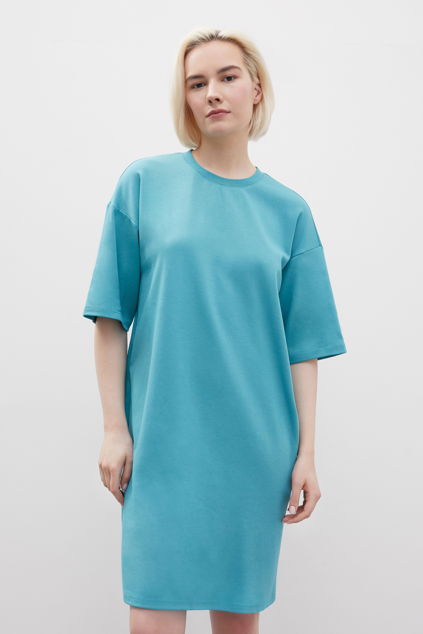Платье женское Finn Flare BAS-10099 голубое XL