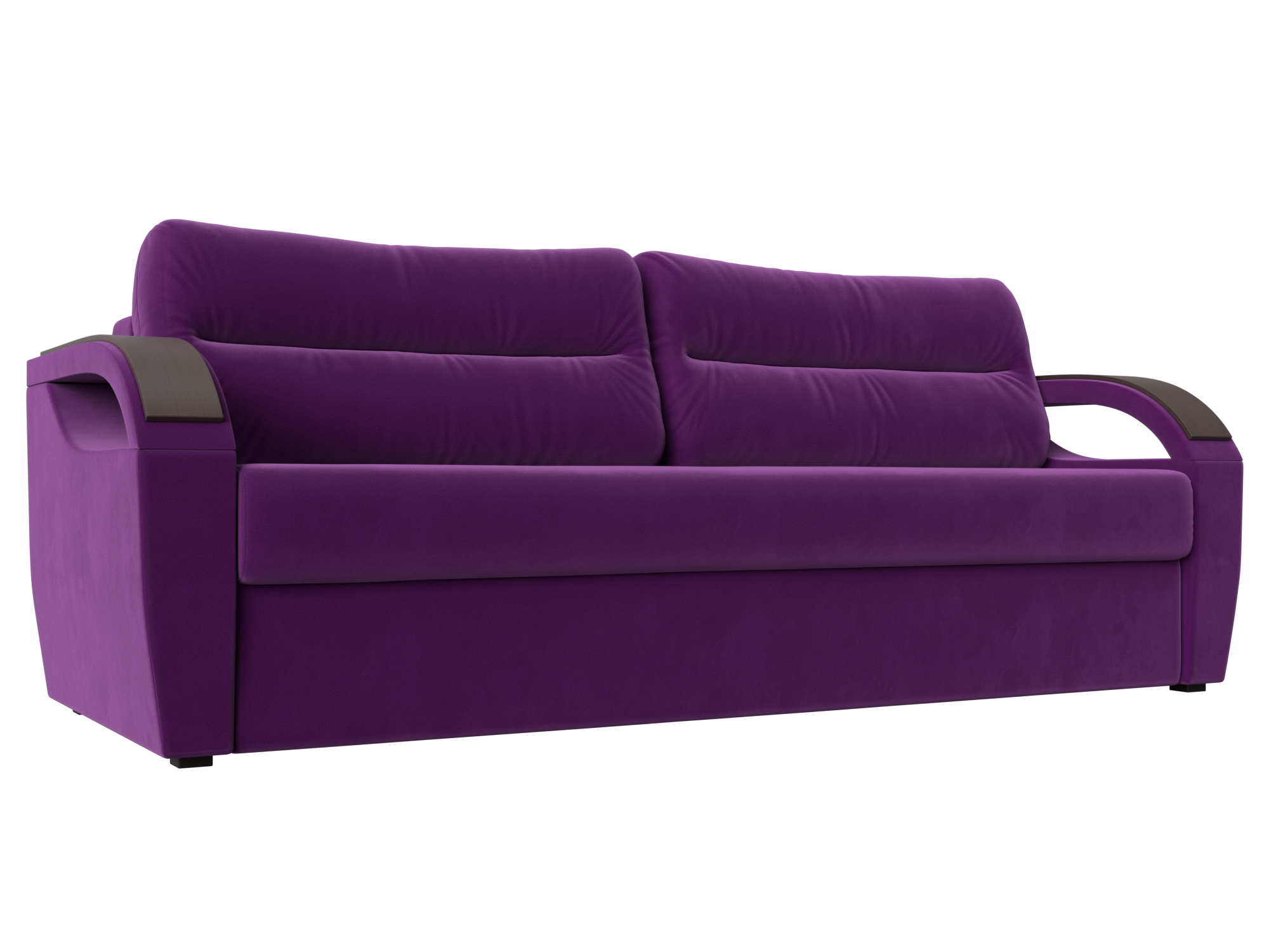 Прямой диван Форсайт микровельвет фиолетовый