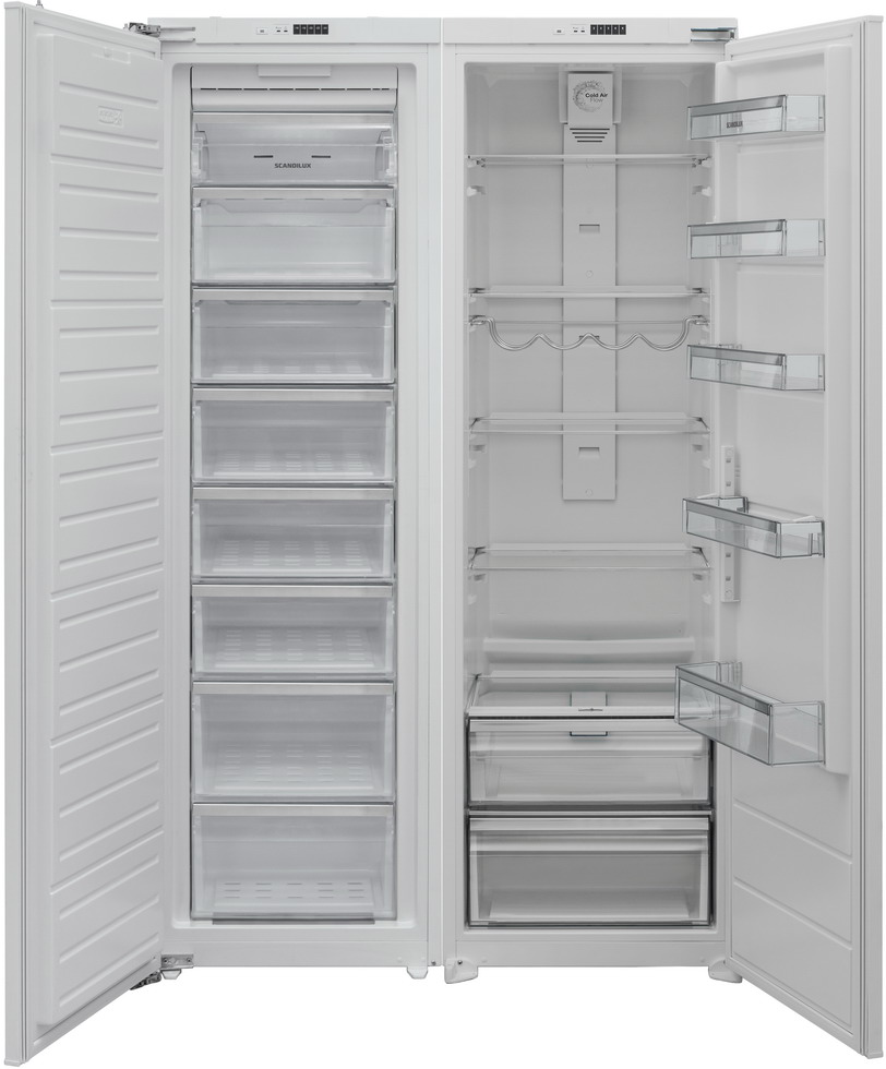 Встраиваемый холодильник Scandilux SBSBI 524EZ (RBI 524EZ+FNBI 524E) белый