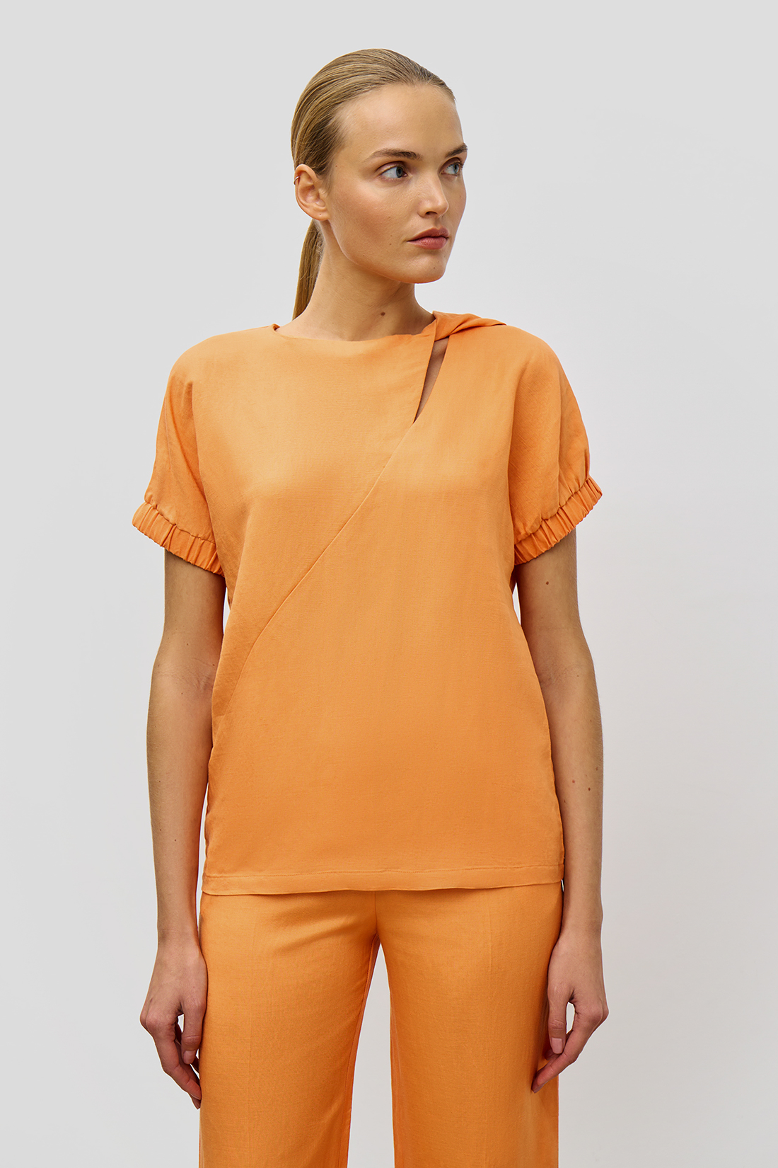 Блуза женская Baon B1923011 оранжевая S