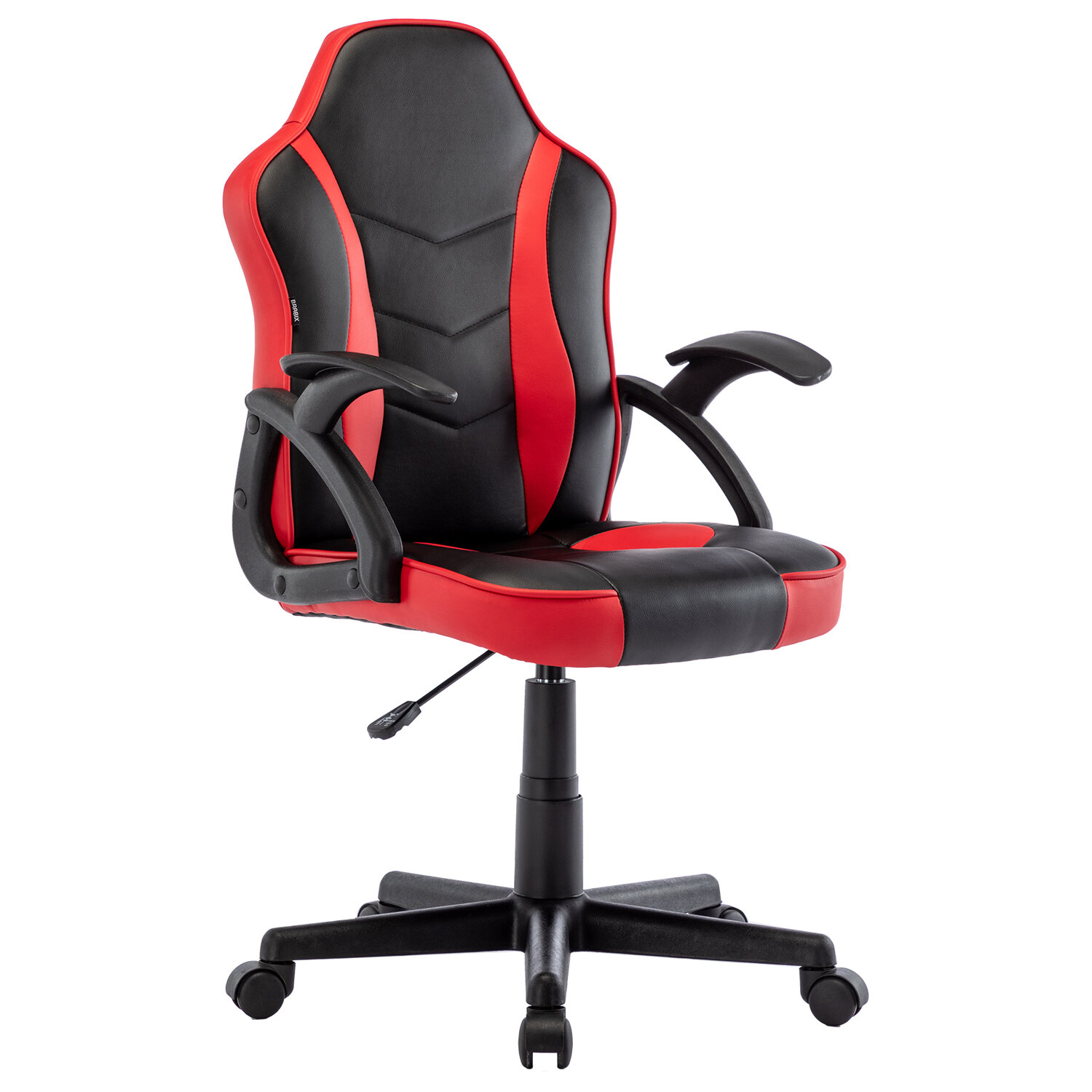 Кресло компьютерное BRABIX Shark GM-203, экокожа, черное/красное (532512)