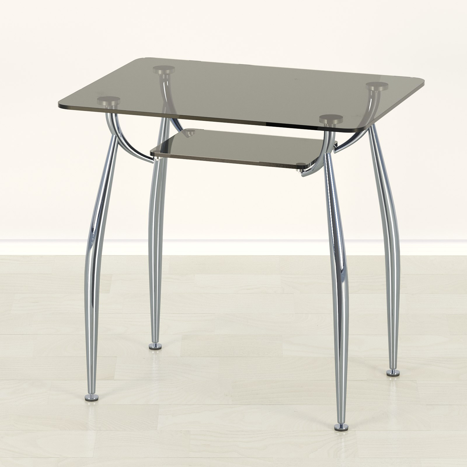 Кухонный стол Mebel Apartment Вокал 10 серый/хром 700х600