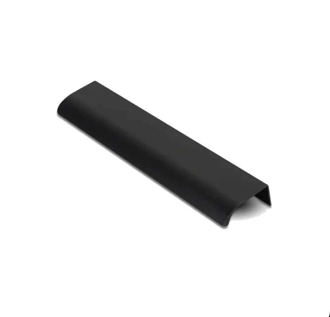 Ручка мебельная торцевая, 160 мм, 2 шт, матовый черный