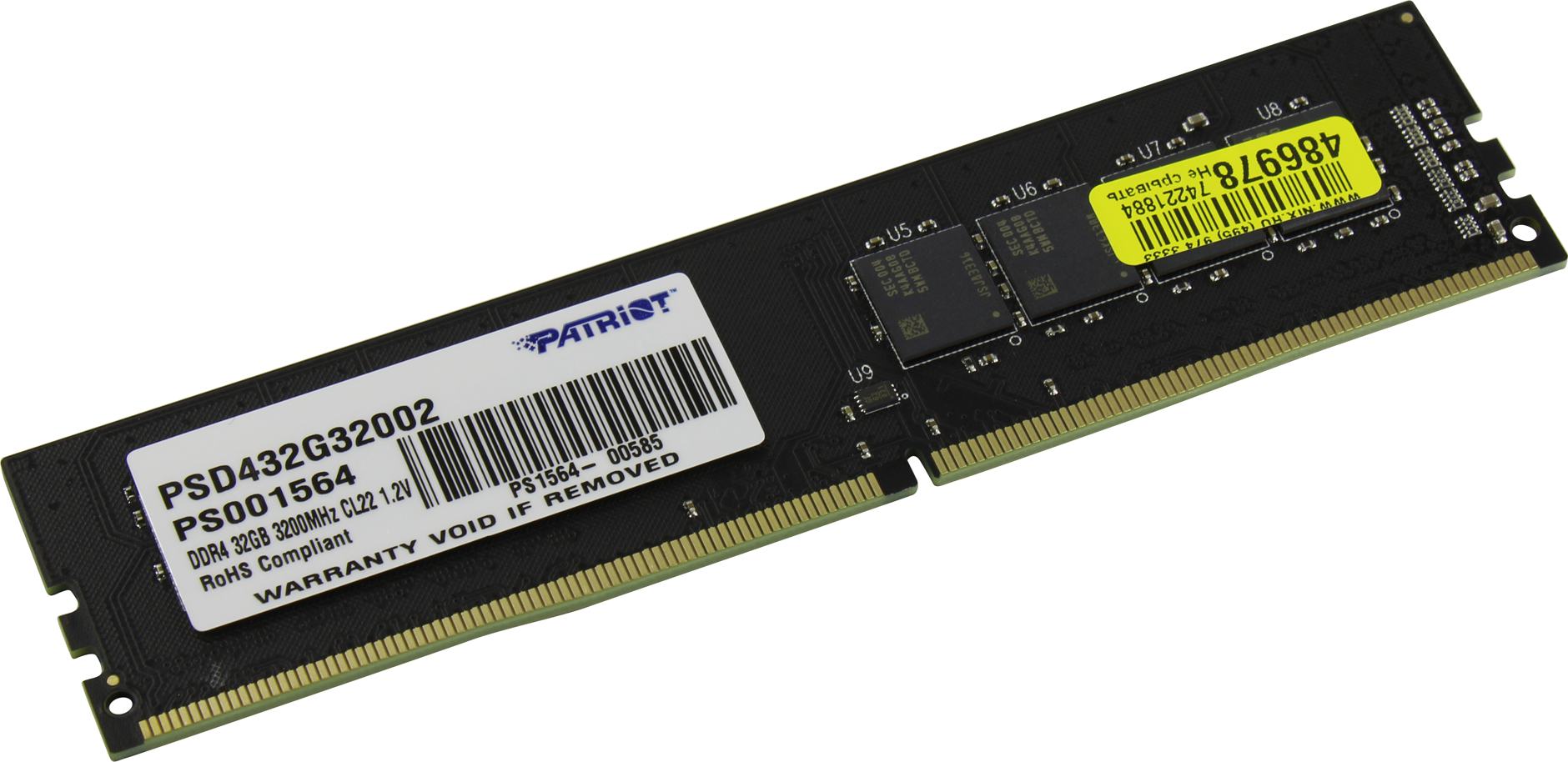 Оперативная память Patriot Signature 32Gb DDR4 3200MHz (PSD432G32002)