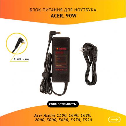 Блок питания (зарядка) ZeepDeep для ноутбука Acer Aspire 1300, 1640, 1680, 2000, 3000, 368
