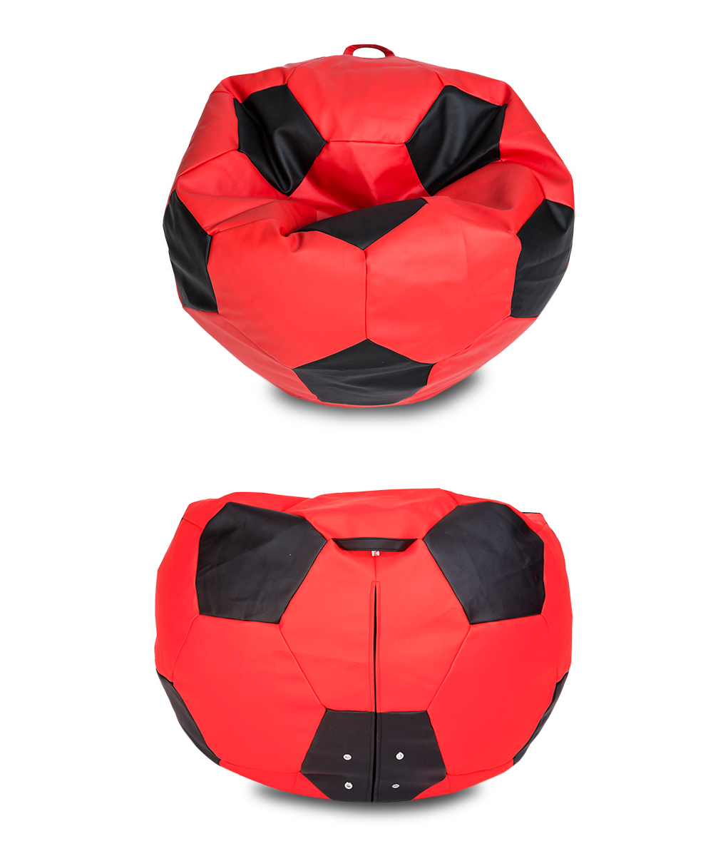 Кресло-мешок WowPuff Мяч Футбольный малый, Красно-черный