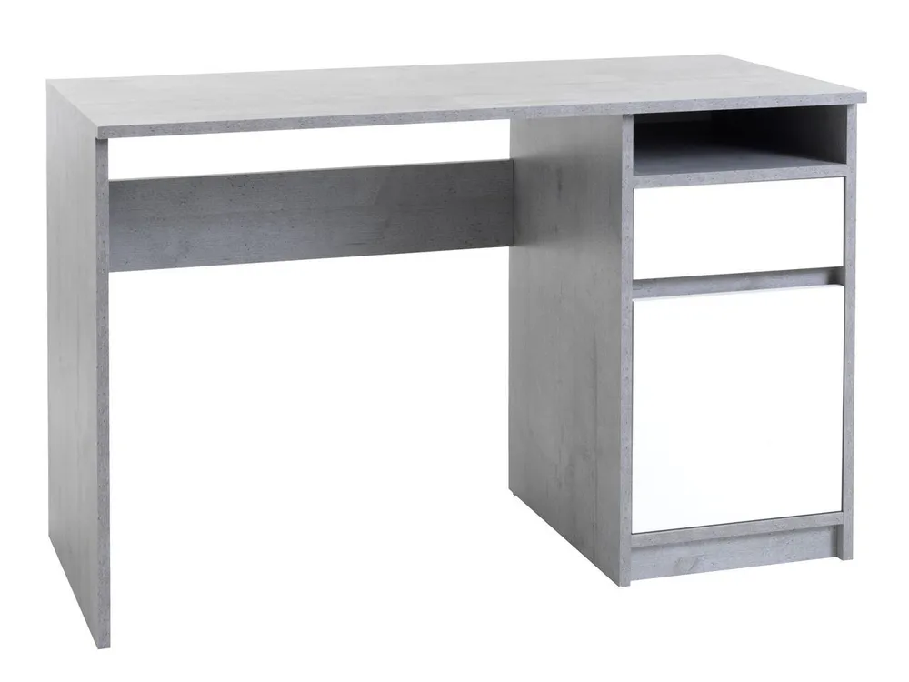 Письменный стол Ластра BILLUND, серый бетон/белый, 120х54 см