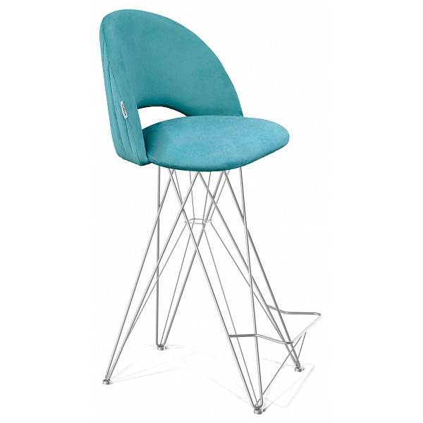Барный стул Sheffilton SHT-ST34-1/S66 She_1314411802, серебристый/голубая пастель