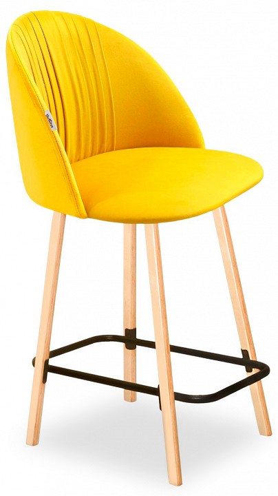 Барный стул Sheffilton SHT-ST35-1/S94-1, коричневый/черный/желтый имперский