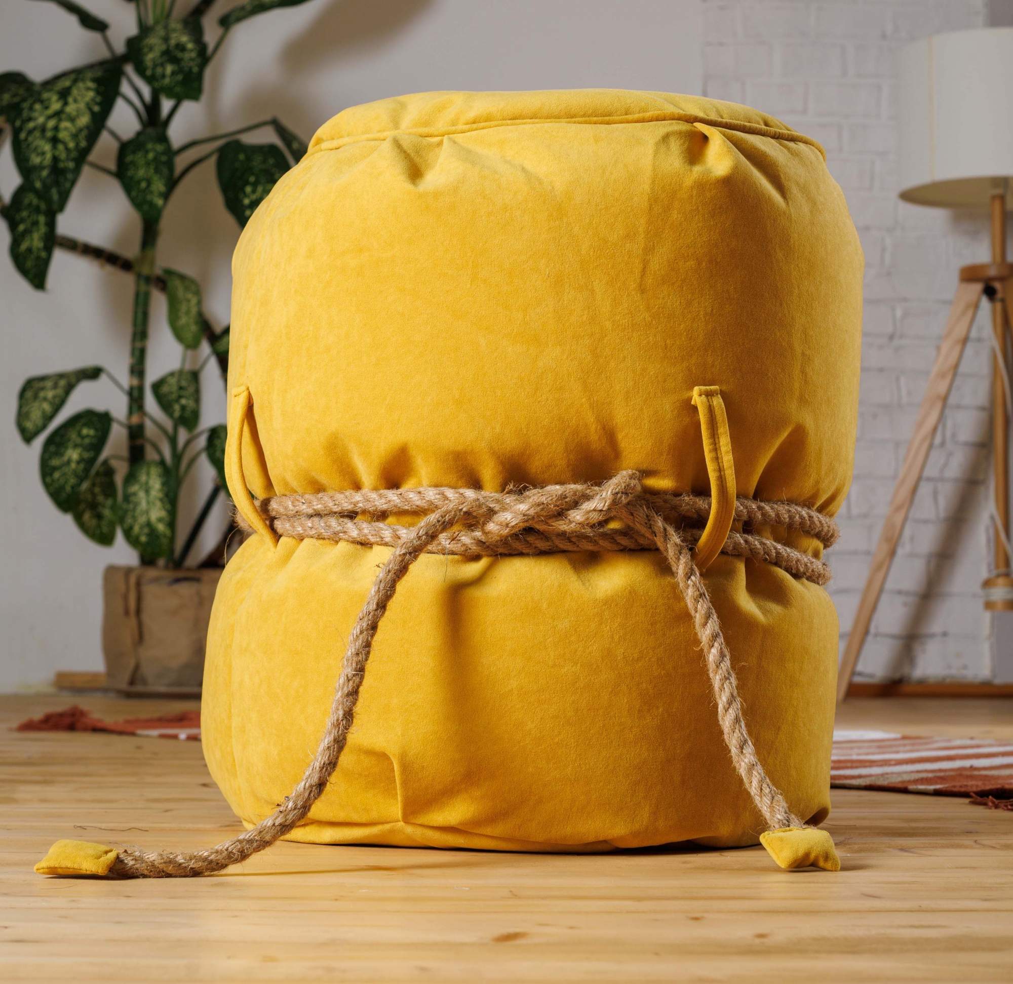 Пуфик бескаркасный Bubble Bag 55 см, желтый