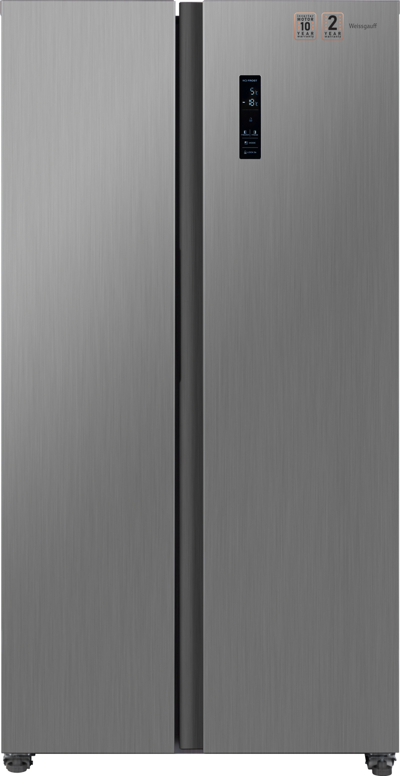 Холодильник Weissgauff WSBS 500 NFX серебристый