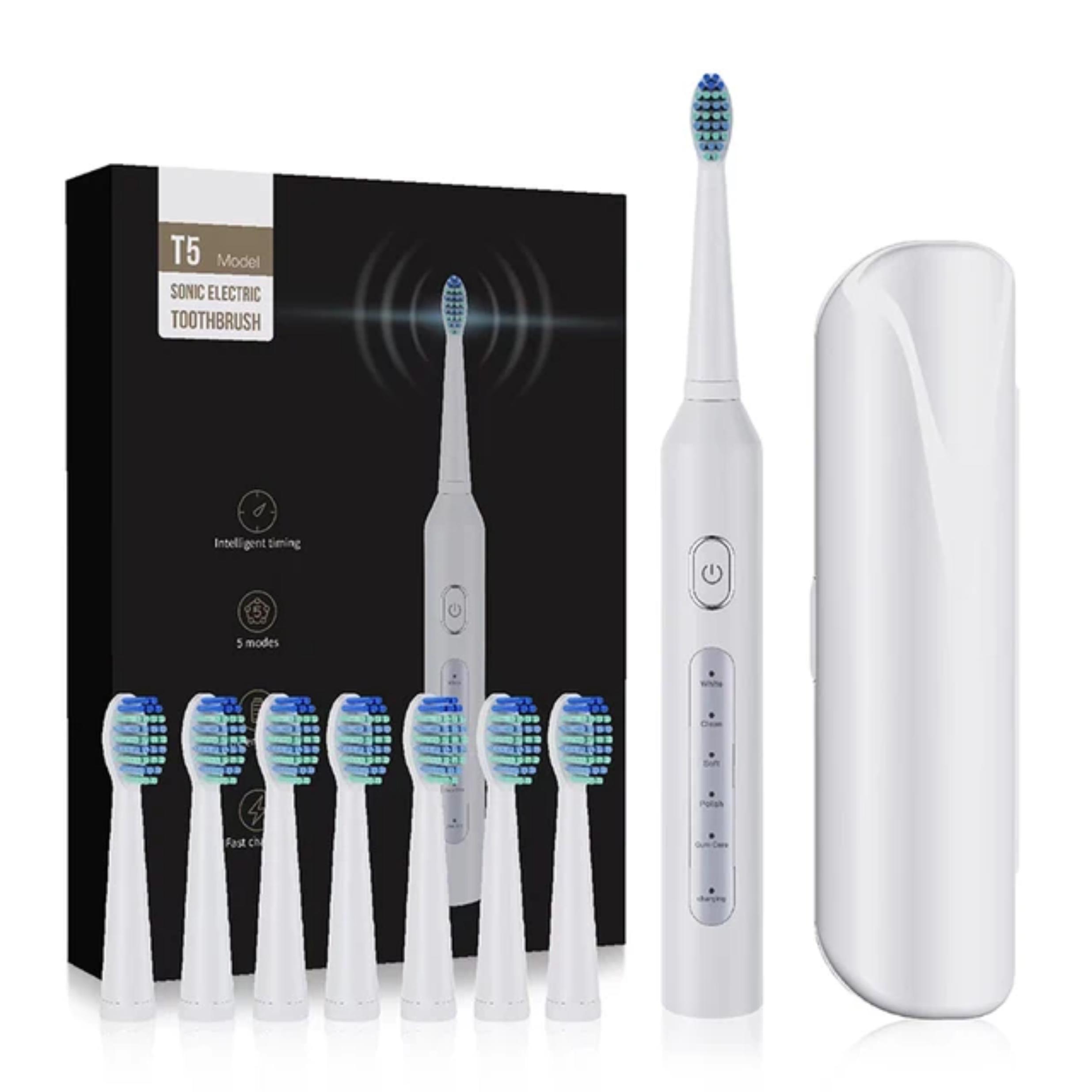 Электрическая зубная щетка SONIC TOOTHBRUSH T5 белый