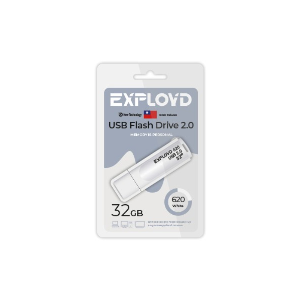 Карта памяти Exployd USB 32Гб EX-32GB-620 EX-32GB-620 White