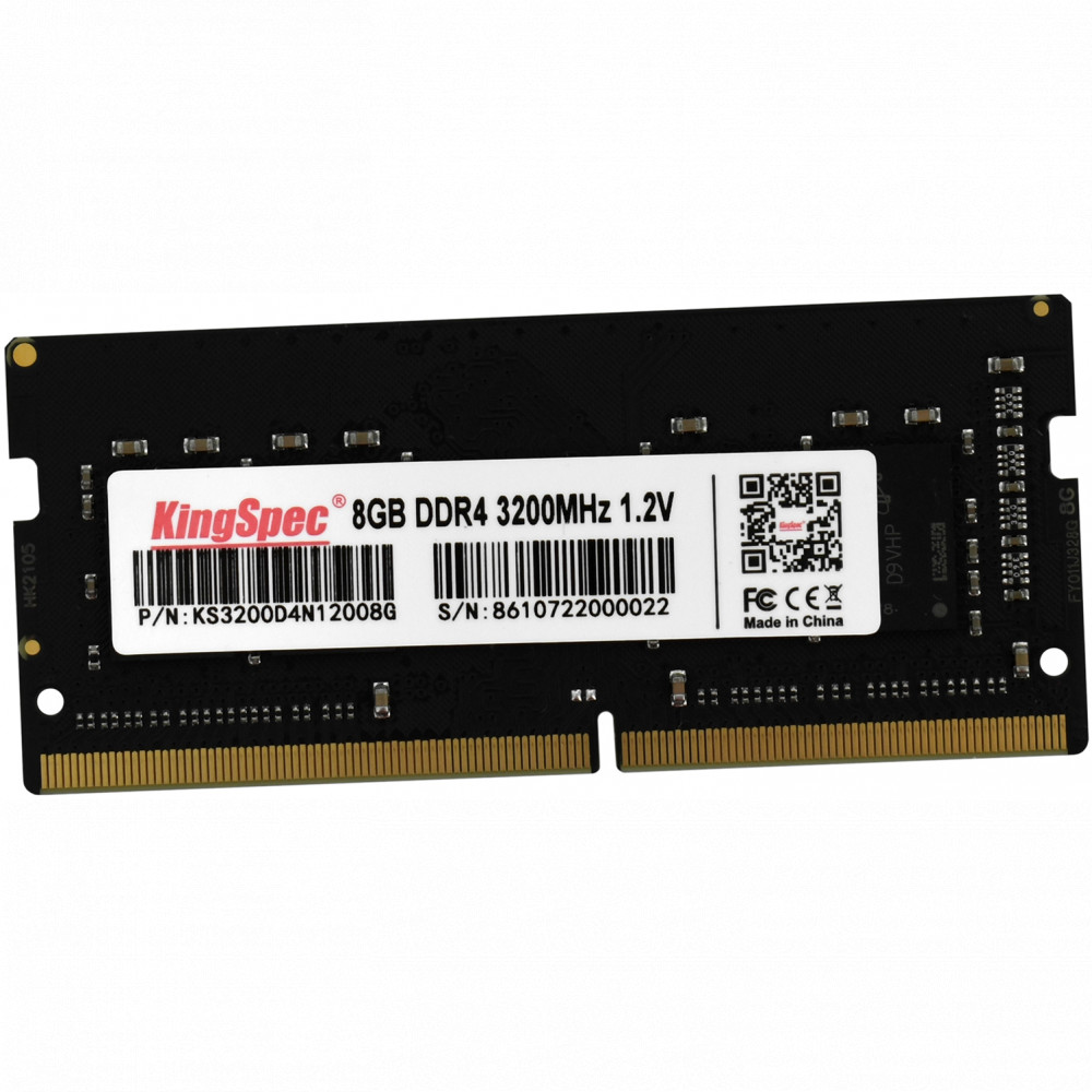 Оперативная память KingSpec 8Gb DDR4 3200MHz SO-DIMM (KS3200D4N12008G)