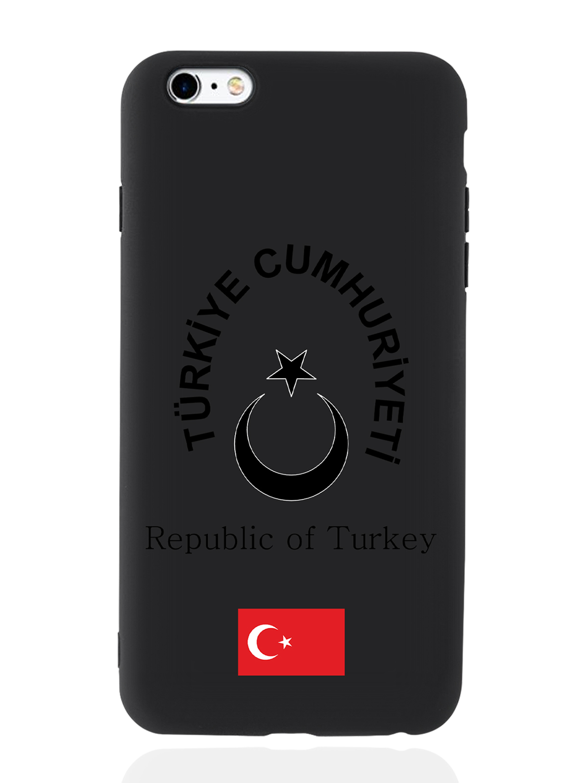 Чехол SignumCase для iPhone 6/6s Plus Черный лаковый Герб Турции черный