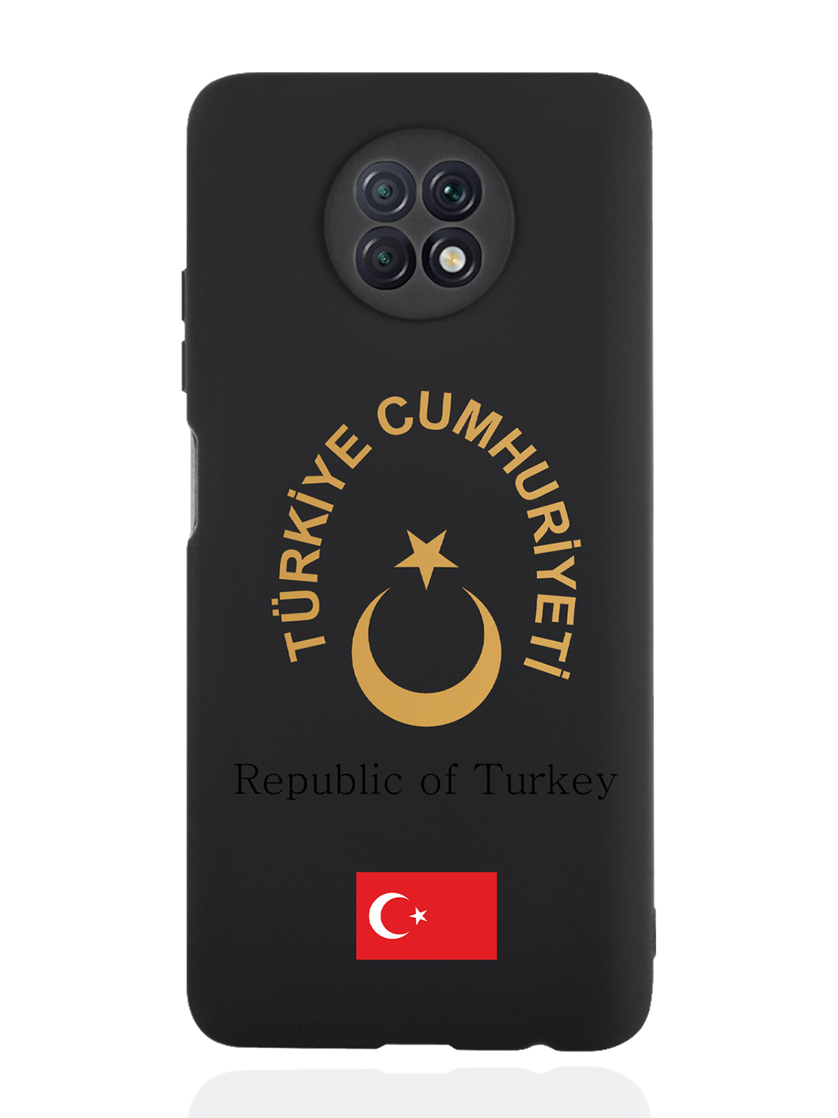 Чехол SignumCase для Xiaomi Redmi Note 9T Золотой Герб Турции черный