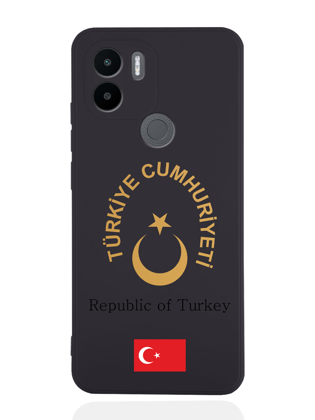 Чехол SignumCase для Xiaomi Redmi A1+ Золотой Герб Турции черный