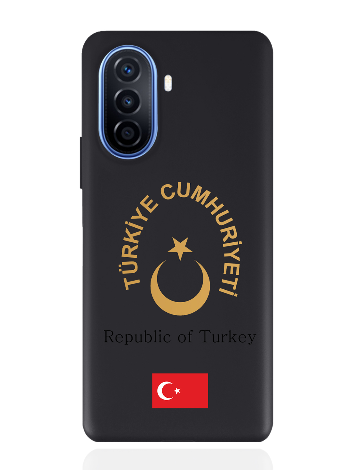 Чехол SignumCase для Huawei Nova Y70 Золотой Герб Турции черный
