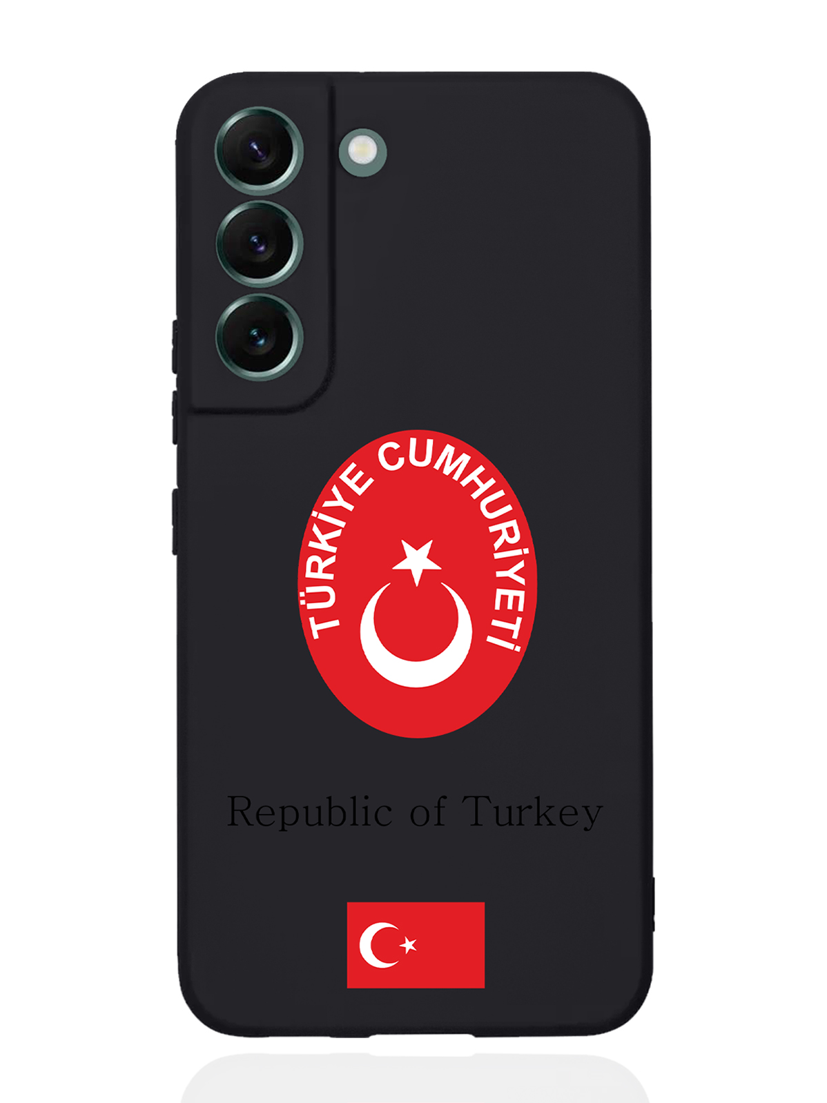 Чехол SignumCase для Samsung Galaxy S22+ Герб Турции черный