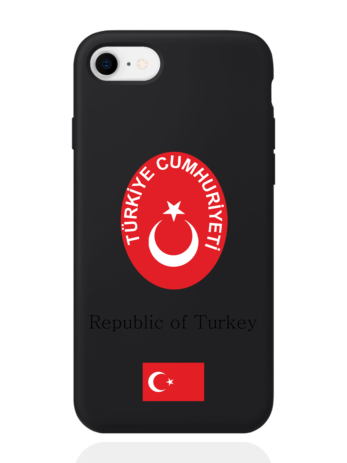 Чехол SignumCase для iPhone 7/8/SE (2020) Герб Турции черный
