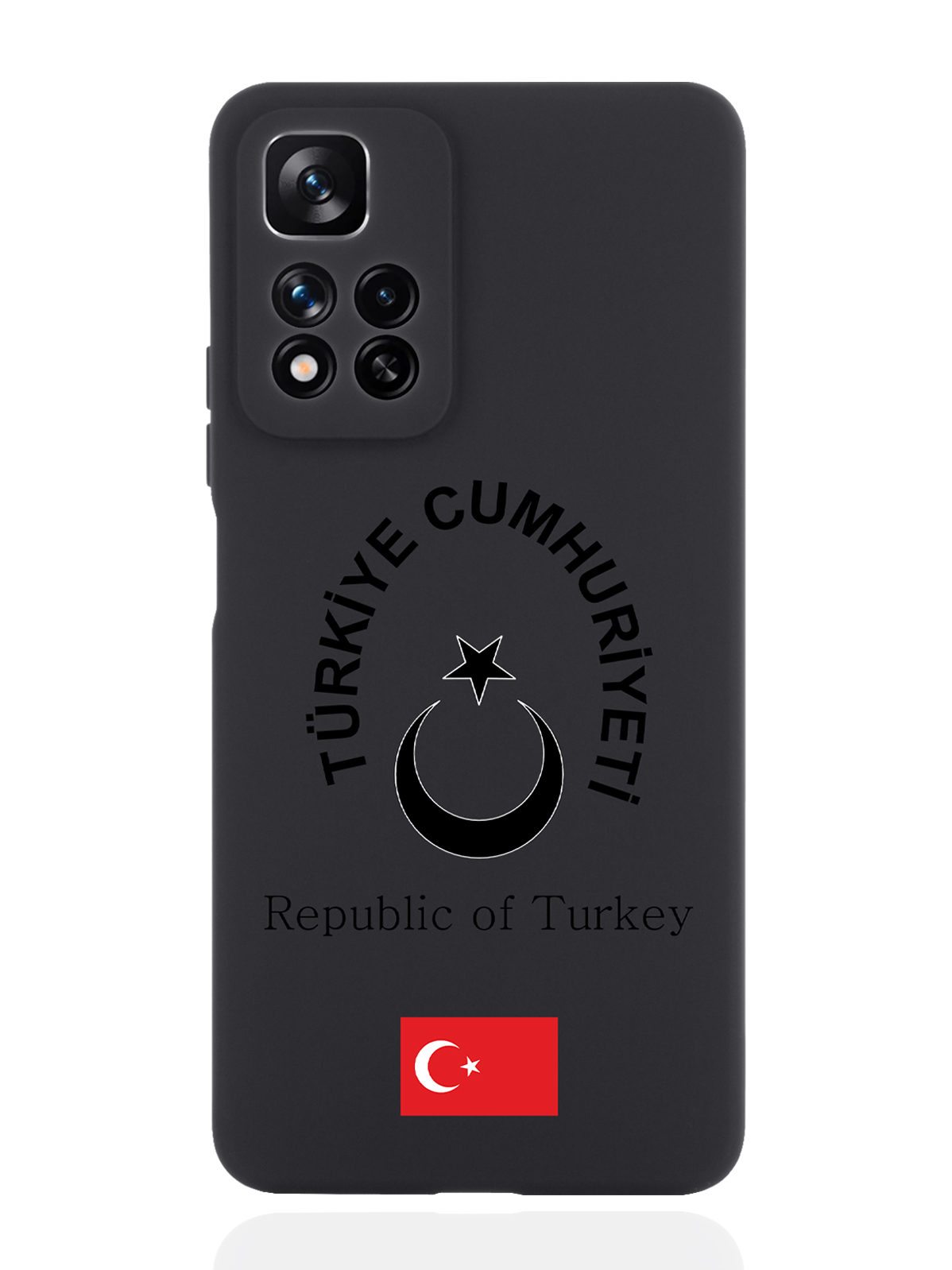 Чехол SignumCase для Xiaomi Redmi Note 11 Pro Plus 5G Черный лаковый Герб Турции черный