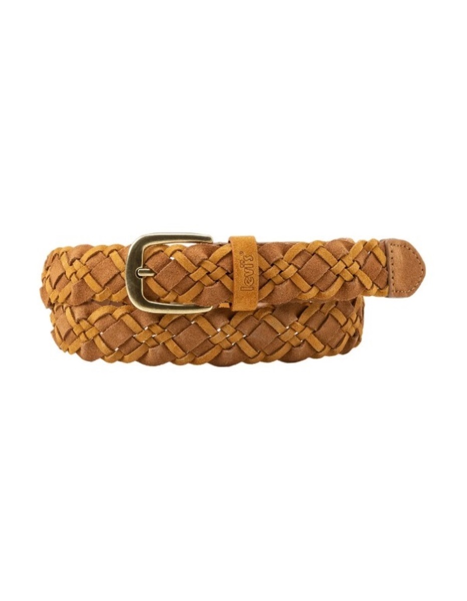 Ремень женский Levi's Women Two-Tone Suede Braided Belt коричневый, 75 см