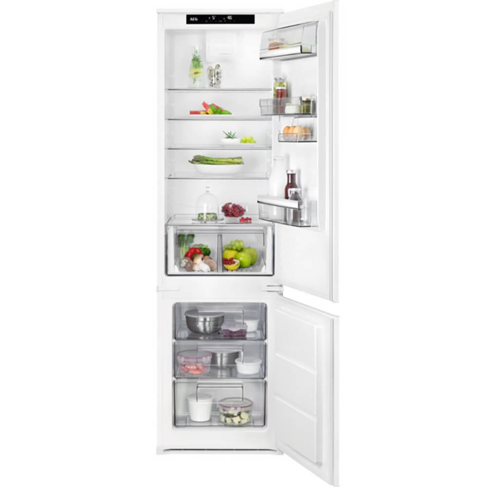 Встраиваемый холодильник AEG SCB819F8FS белый, черный
