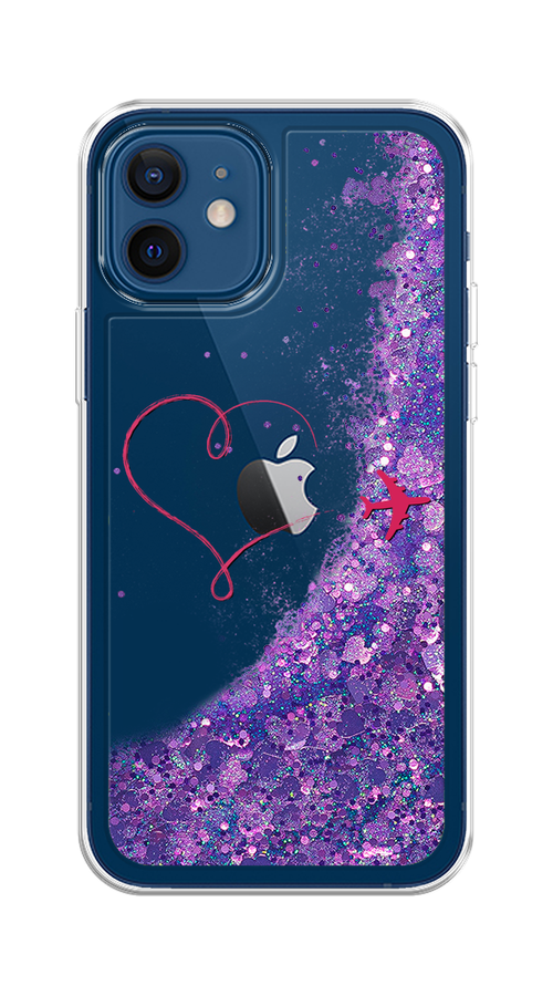 Чехол Awog на Apple iPhone 12 Pro / Айфон 12 Pro "Сердце и самолет"