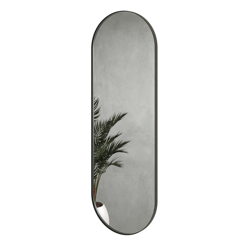 Зеркало настенное NOLVIS L Black 180х60 см, в черной металлической раме