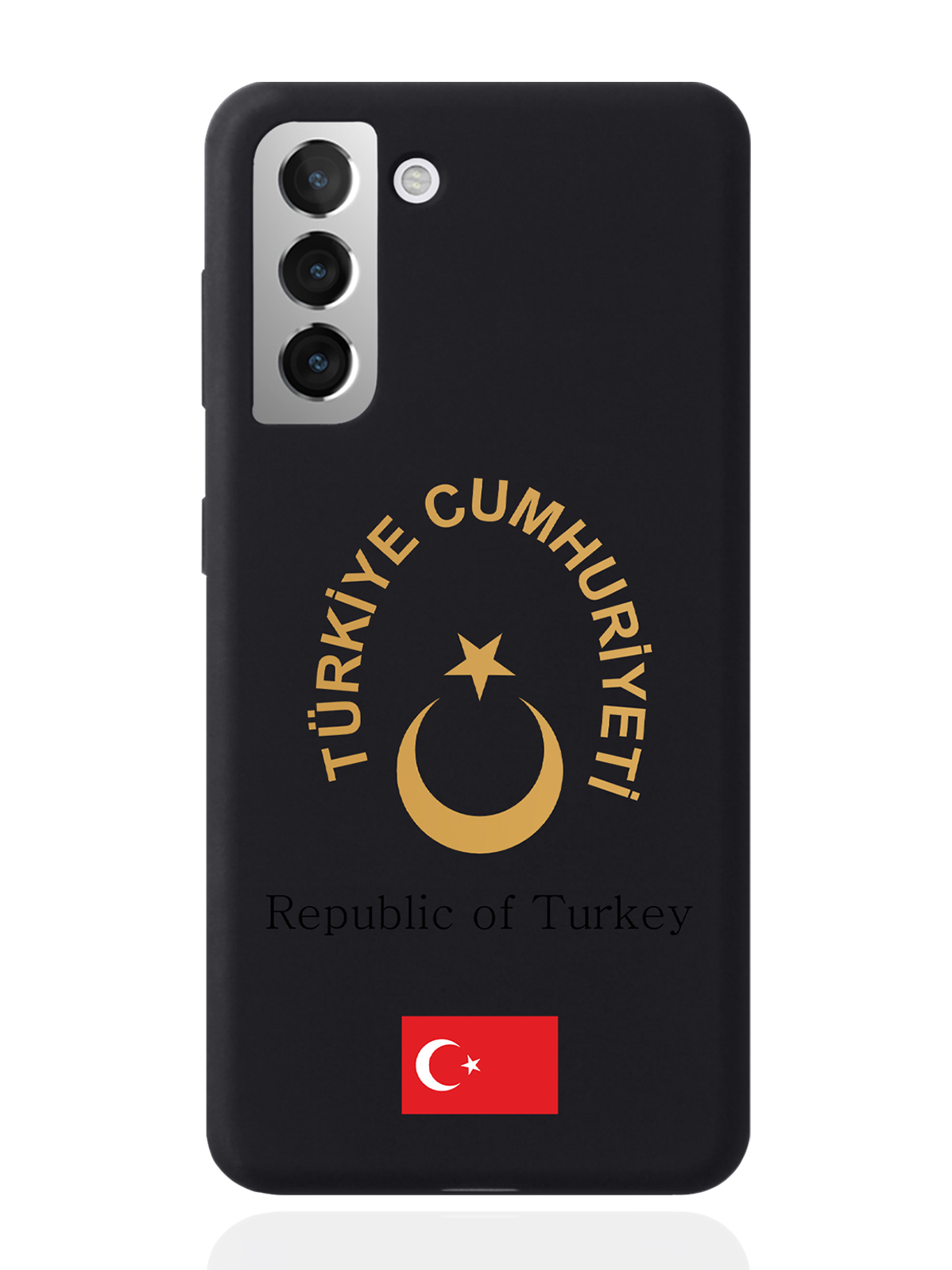 Чехол SignumCase для Samsung Galaxy S21 Золотой Герб Турции черный