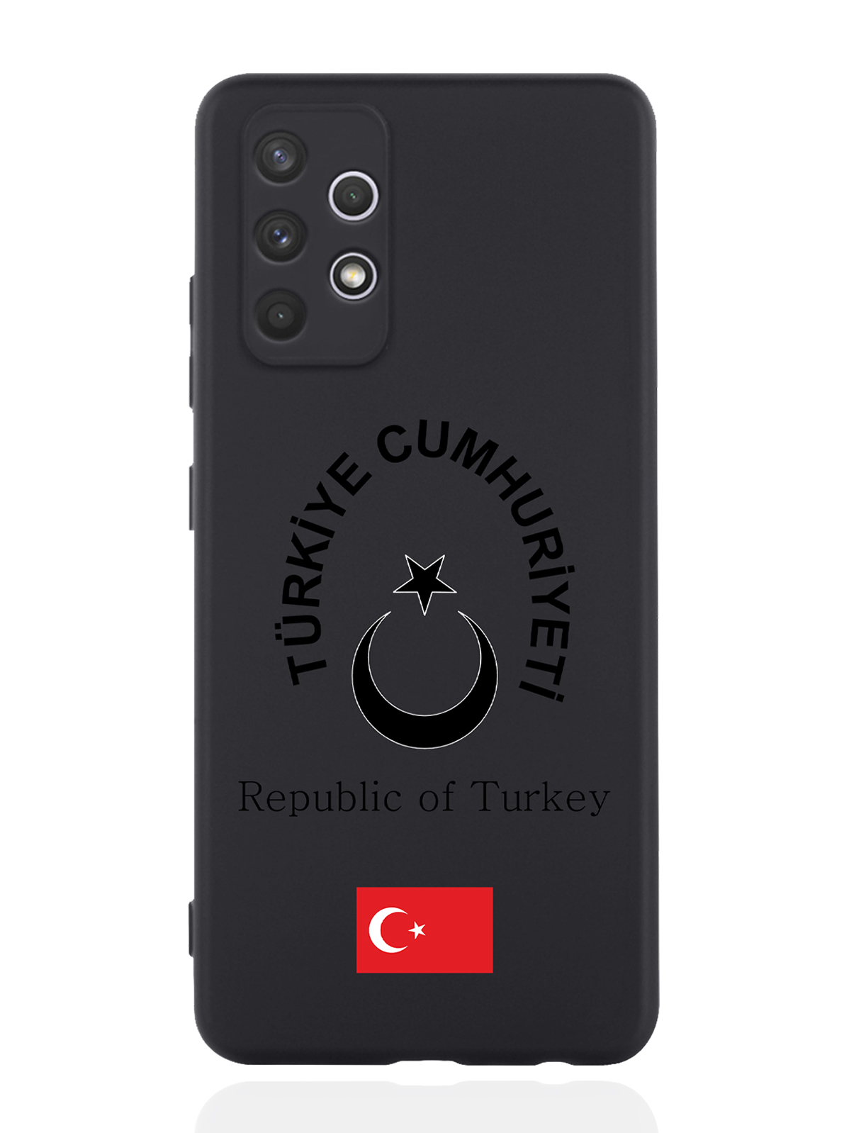 Чехол SignumCase для Samsung Galaxy A32 Черный лаковый Герб Турциичерный
